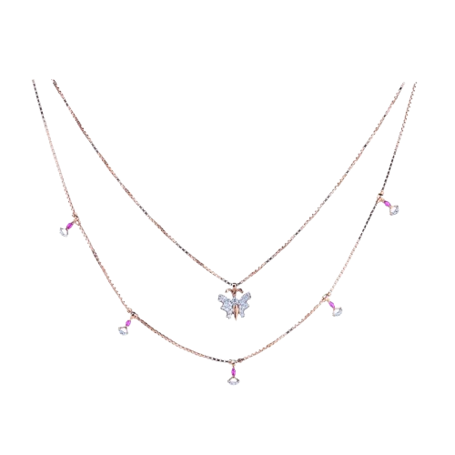 Delicate Charm Gold Necklace – Whimsical Elegance (1/62819) - glitzjewels